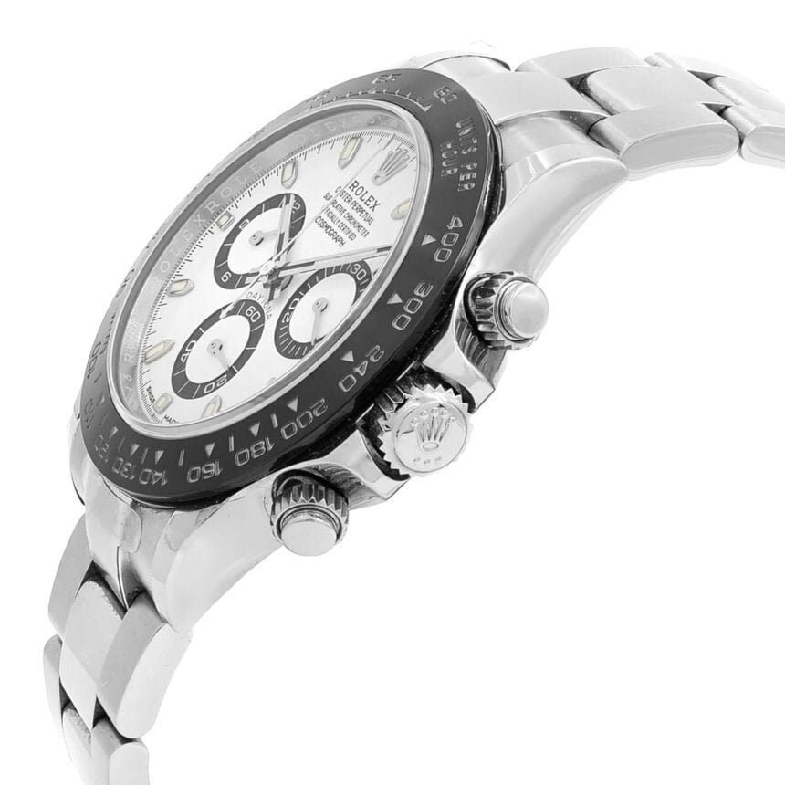 RLX Daytona Stainless Steel Black Bezel watch - SwiZZWatches