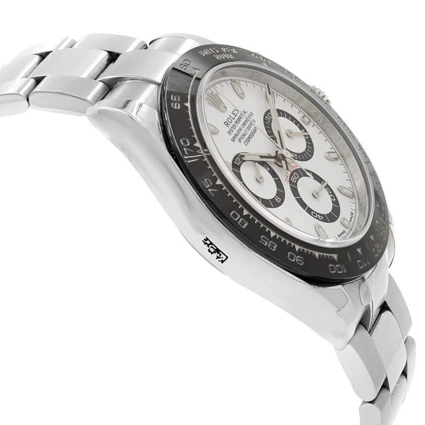 RLX Daytona Stainless Steel Black Bezel watch - SwiZZWatches